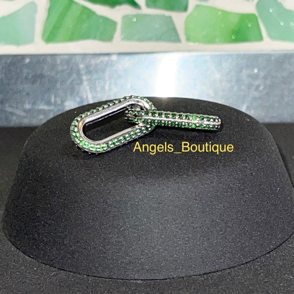 Pandora | Jewelry | New Pandora Me Styling Green Pav Crystal Double ...